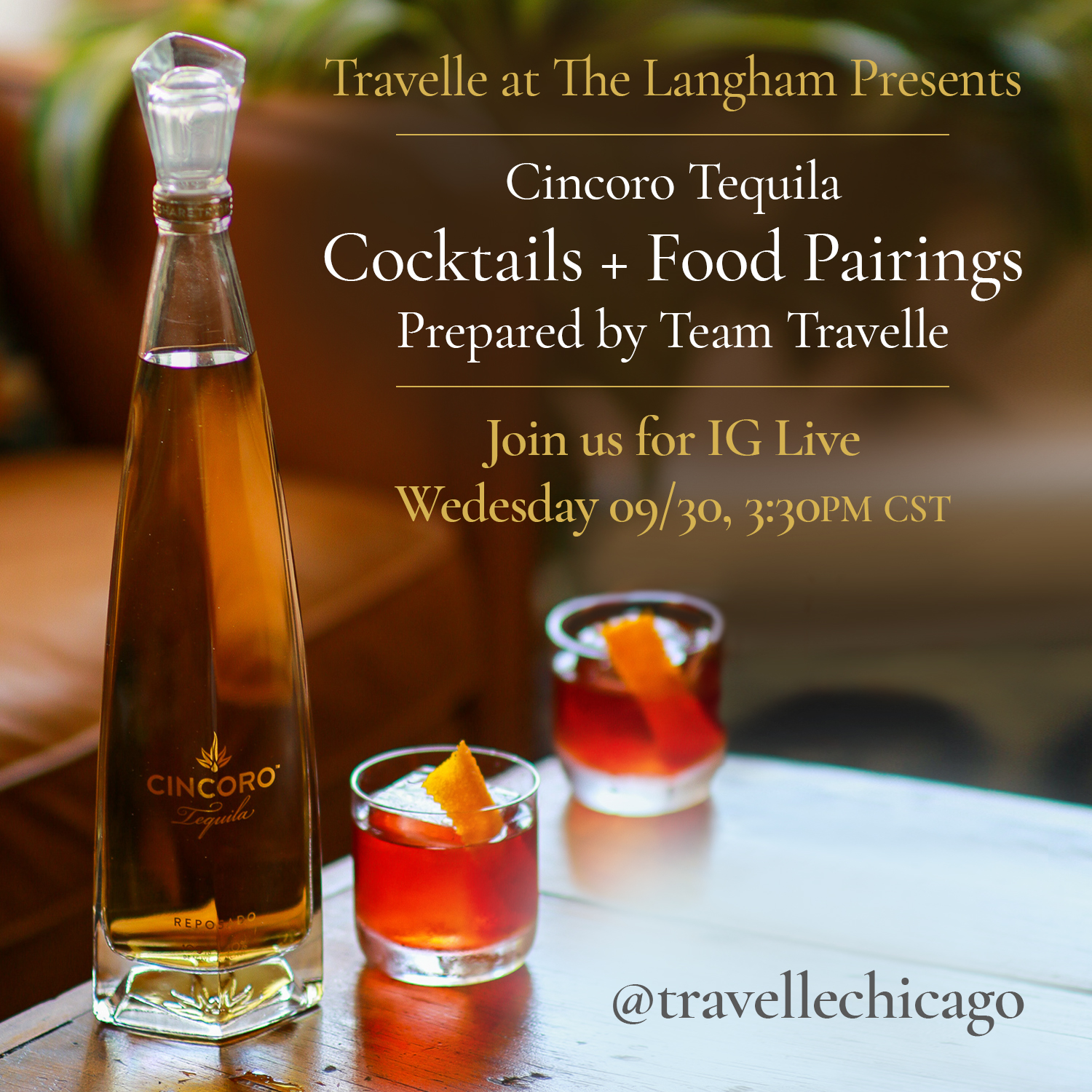 Travelle + Cincoro Tequila: Cocktail + Food Pairings Class | Chicago ...